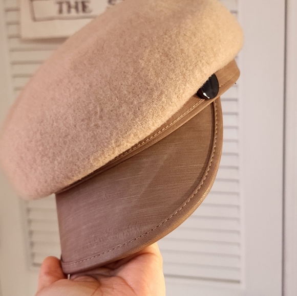 Accessories | Wellmade Wool Beret Newsboy Hat Carmel Sand Faux Texture ...